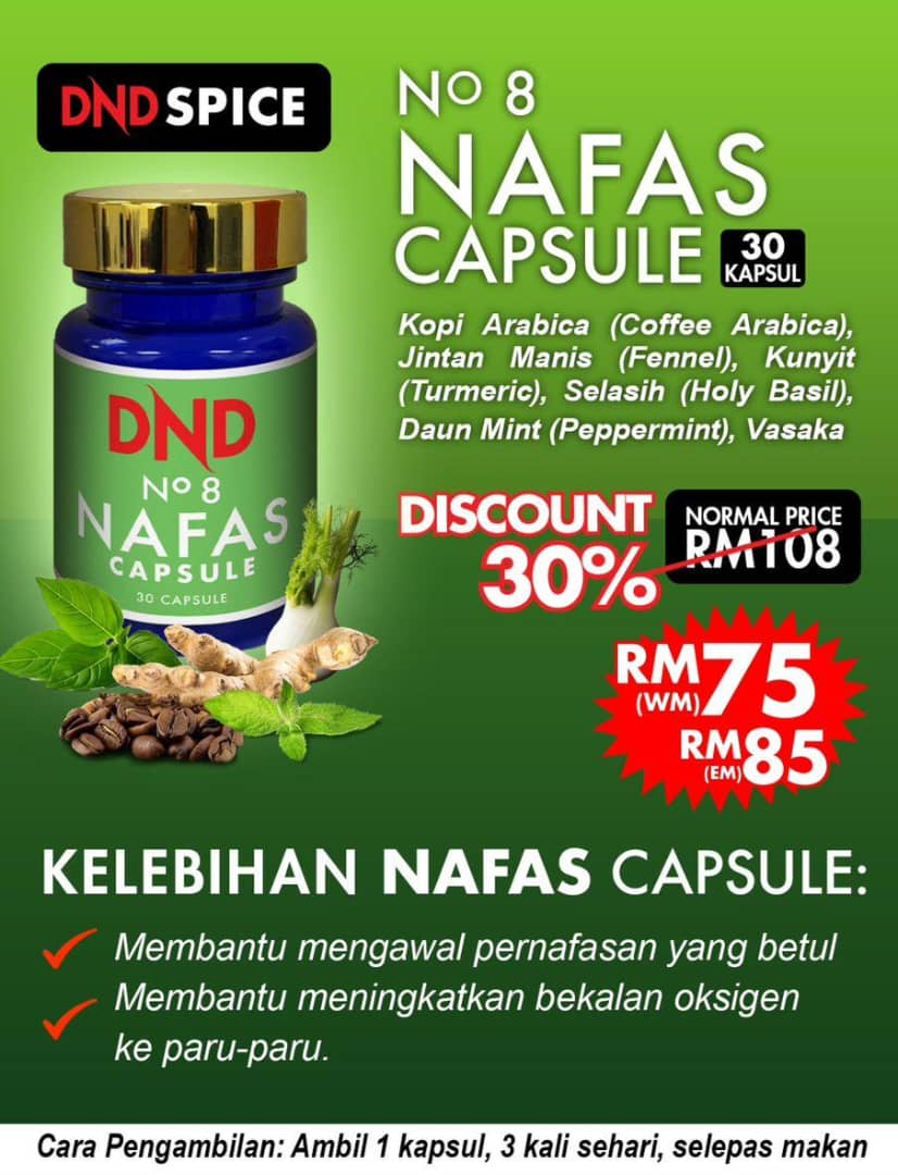 DND NO.8 NAFAS CAPSULE - DND Health Wellness